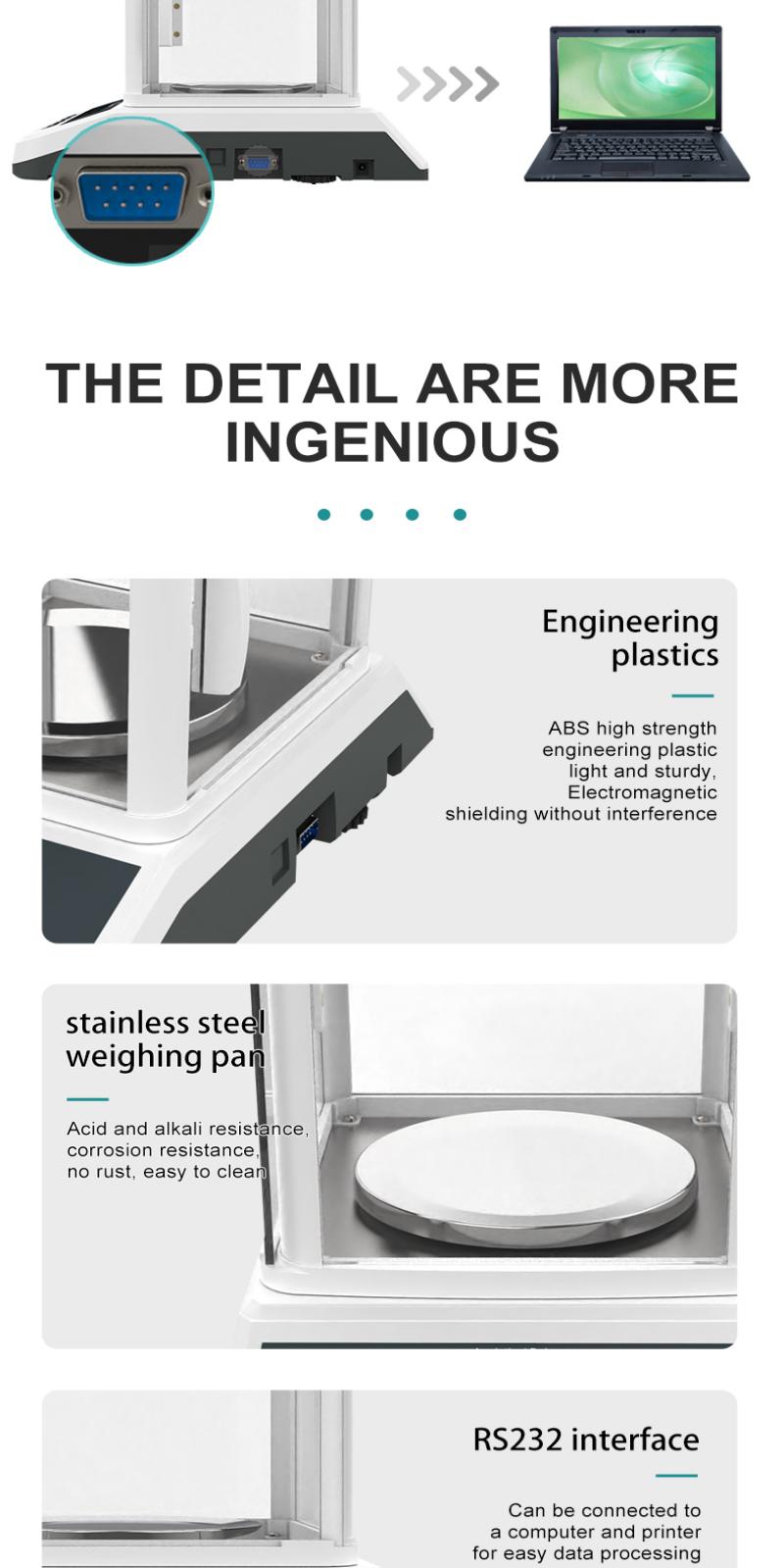 JOANLAB Digital Analytical Balance Laboratory Microbalance Electronic ...