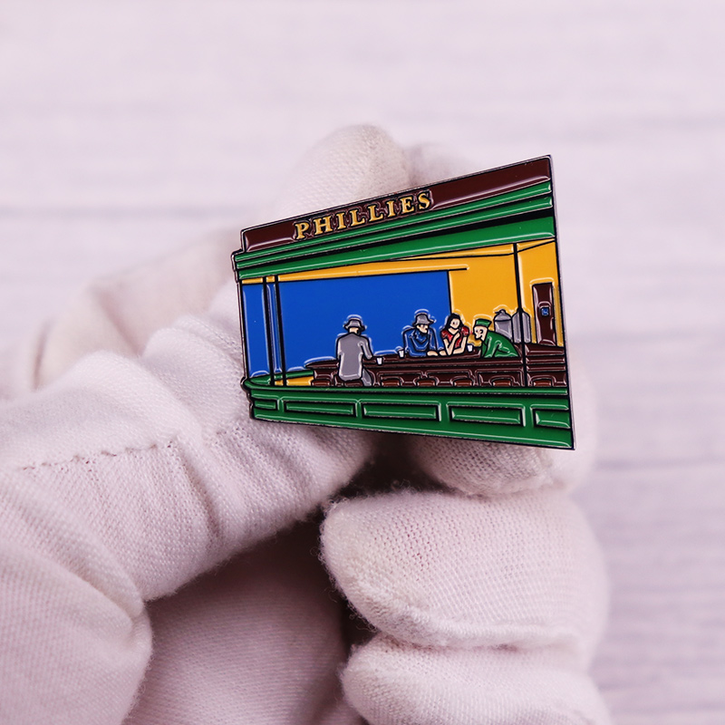 Nighthawks Phillies Hard Enamel Pin Edward Hopper Art Painting ...