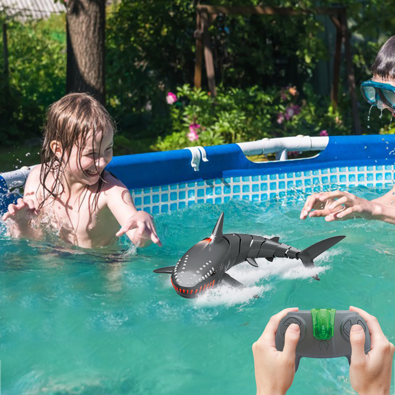 Smart RC Shark whale Water Toy Remote Controlled Boat ship Submarine ...