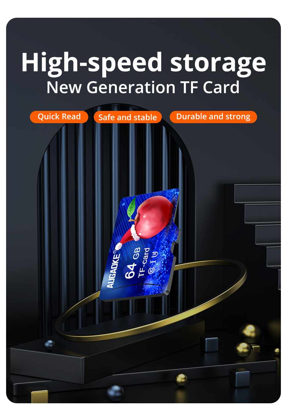 Augaoke Original Mini SD Card 32GB 64GB Class10 TF Memory Card 8GB ...