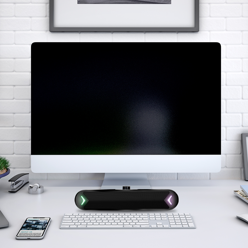 Tylex XM39 LED Soundbar Speaker with Built-In Mic Interface /3.5mm ...