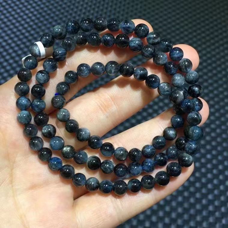 Pure Natural Ice Starlight Devil Blue Ocean Blue Treasure Single Loop ...