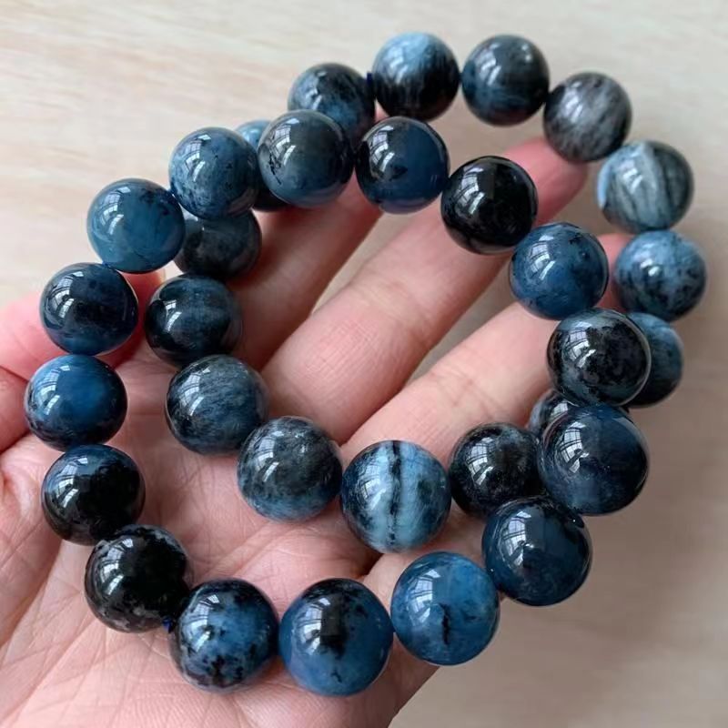 Pure Natural Ice Starlight Devil Blue Ocean Blue Treasure Single Loop ...
