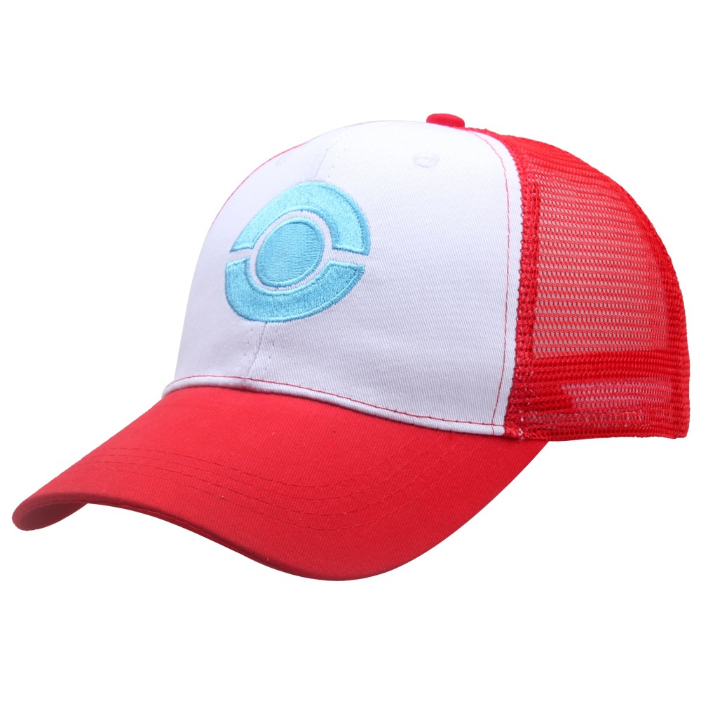 Anime Pokemon Figure Cosplay Baseball Cap Peaked Cap Ash Ketchum Letter ...