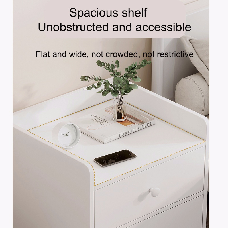 【Lock】Office Darwer Nordic Bedside Cabinet Office Cabinet with Lock ...