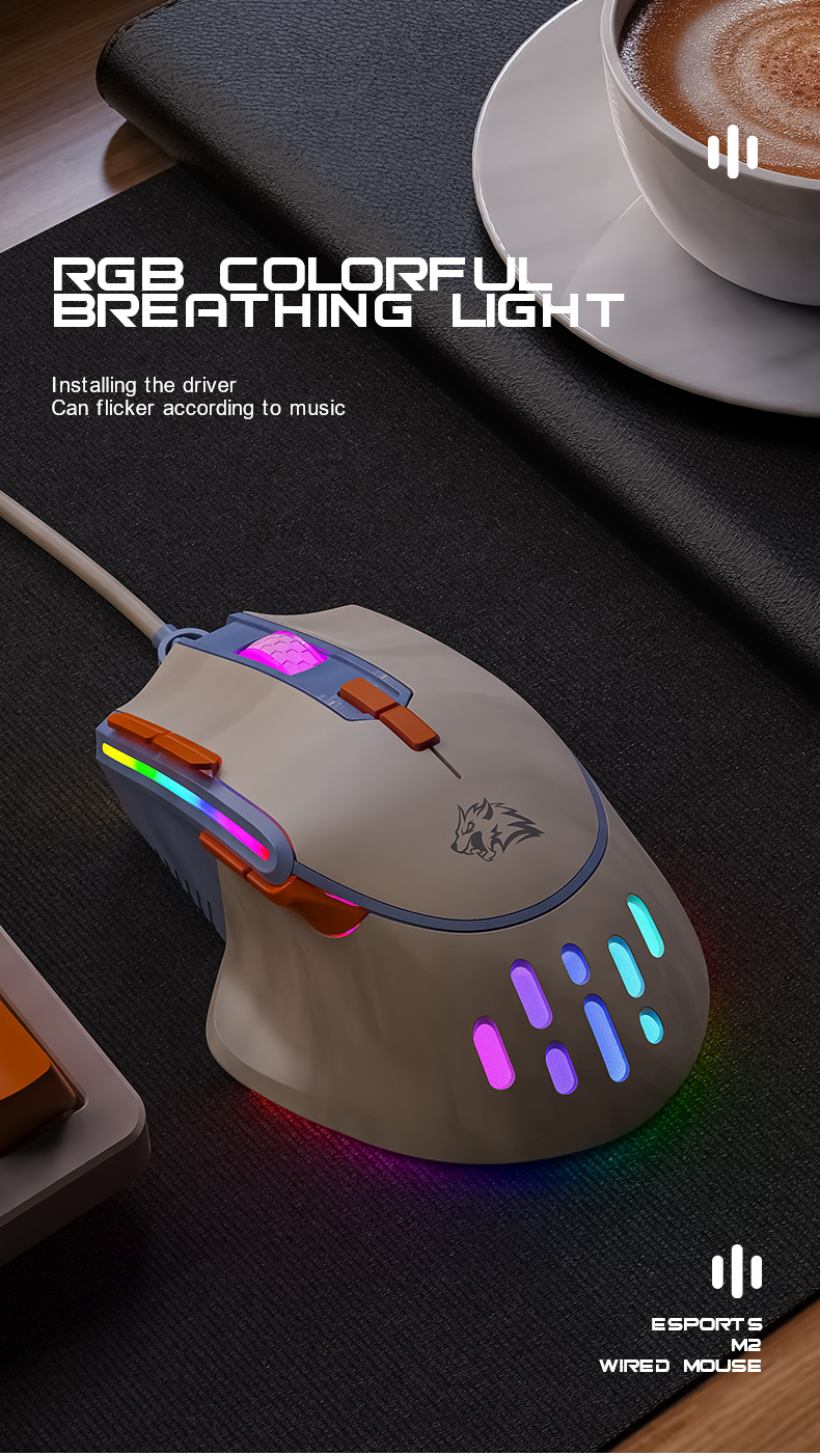 Ziyoulang M2 Wired Gaming Mouse 12800 Dpi Rgb Backlit Ultralight With ...