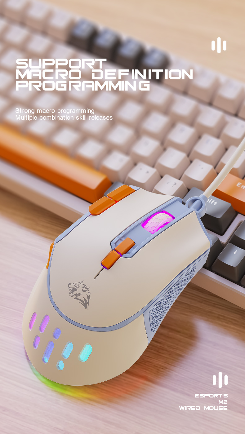 Ziyoulang M2 Wired Gaming Mouse 12800 Dpi Rgb Backlit Ultralight With ...