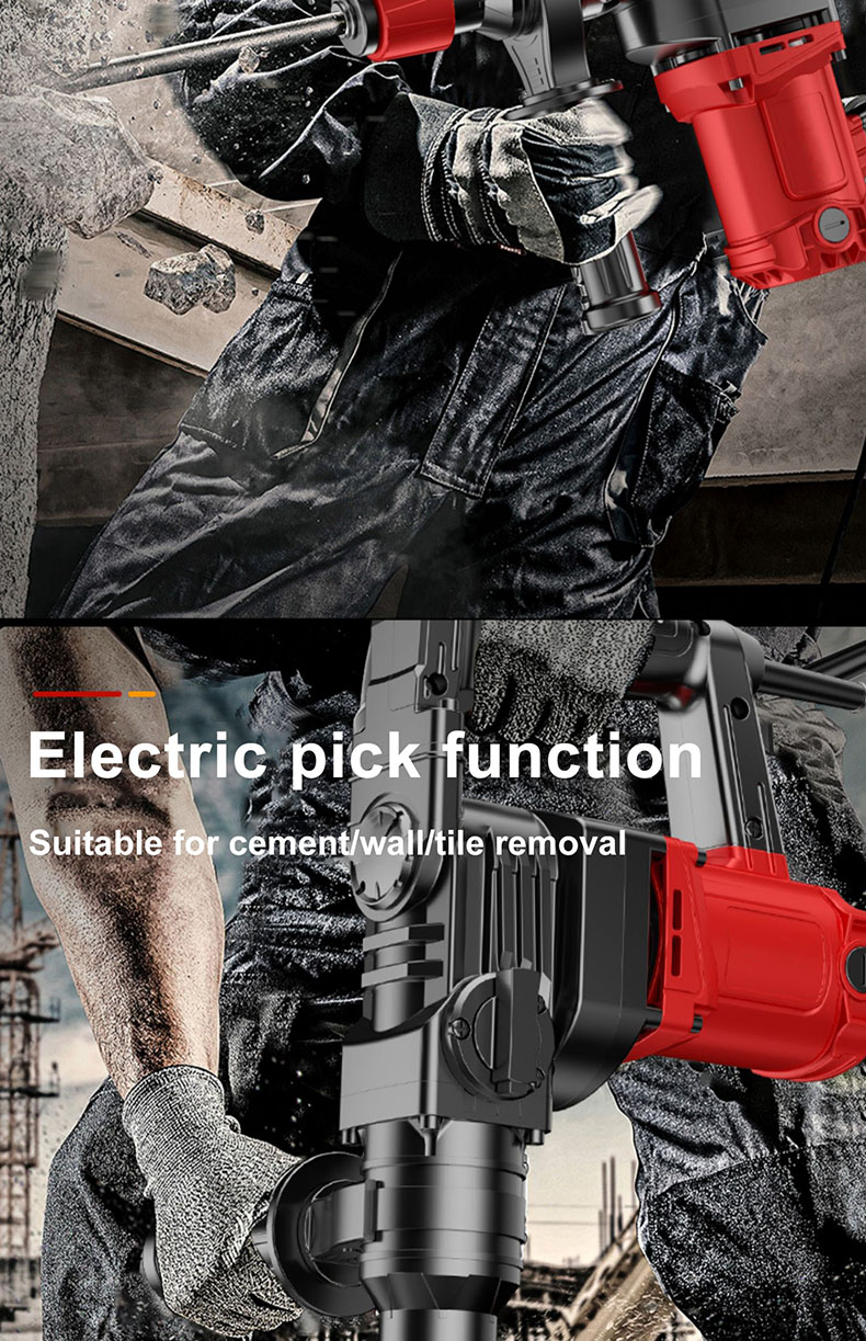 Demolition Electric Hammer 2200W 220V Heavy Duty Rotary Hammer Drill ...