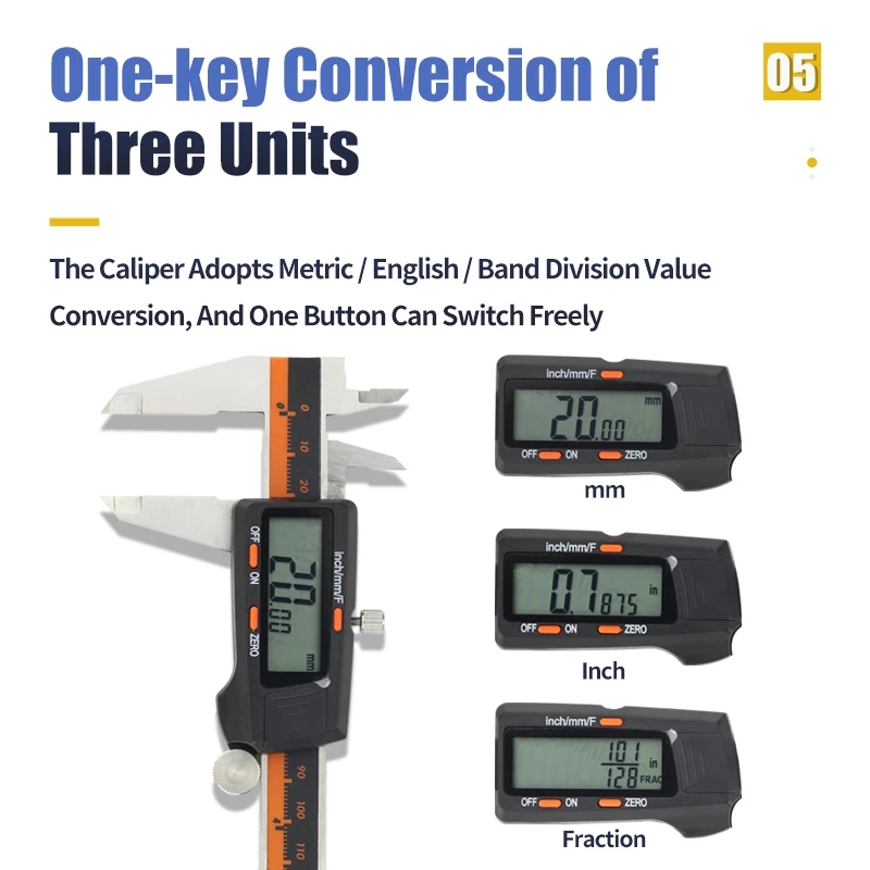 KIPRUN Vernier Caliper, Stainless Steel Digital Display Caliper 150mm ...
