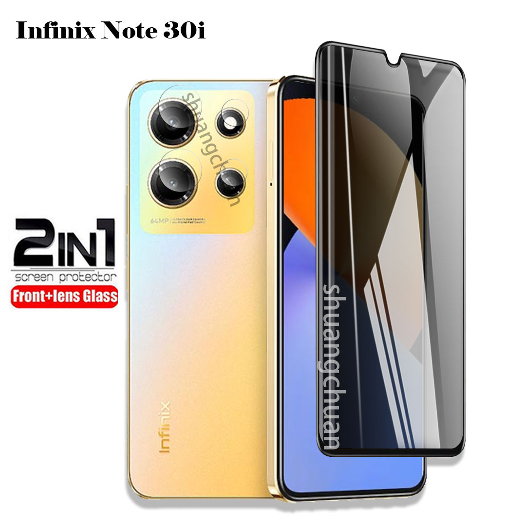 2in1 for Infinix Note 40 5G tempered glass Infinix Note 30 Privacy ...