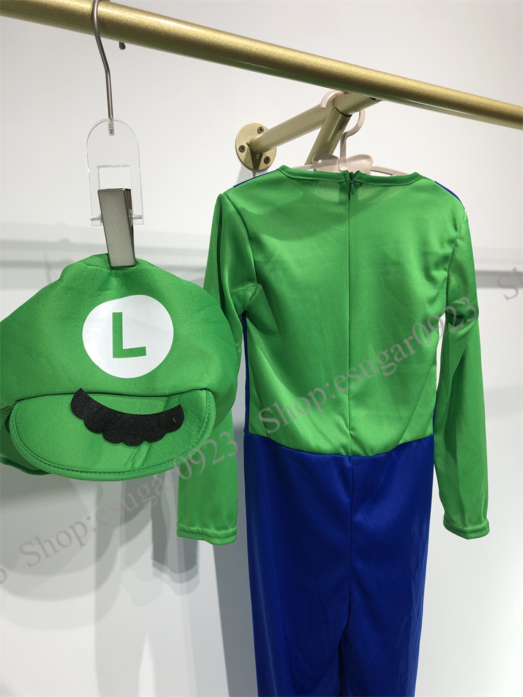 Super Mario Costume for Kids Boy Adult Men women costume jumpsuit Mario ...