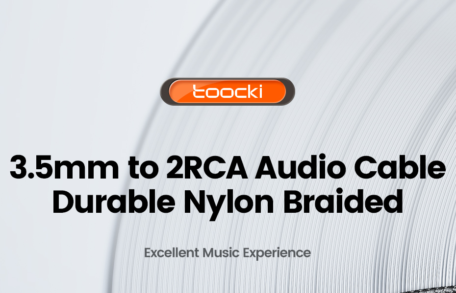 Toocki RCA Audio Cable Jack 3.5mm to 2RCA Male Splitter Cable for ...