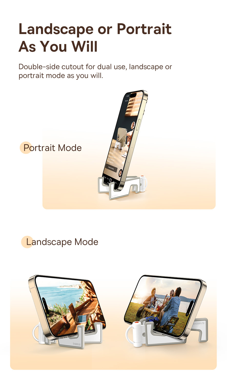 Baseus Phone Stand Portable Folding Mini Mount Holder Stable Light Thin ...