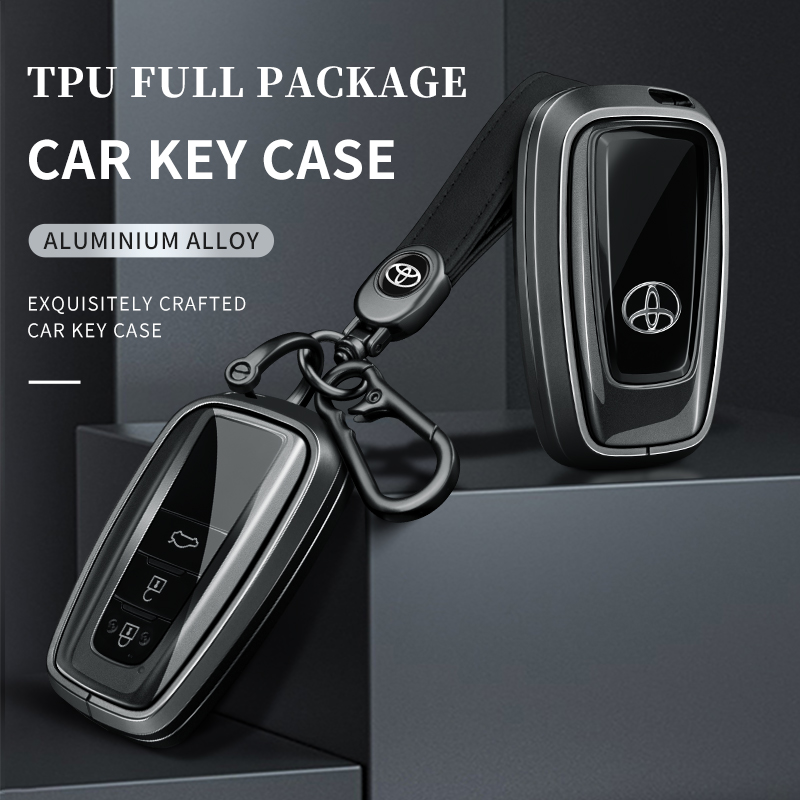 ZOBIG Aluminium alloy Key Fob Cover for Toyota Car Key Case Shell with ...