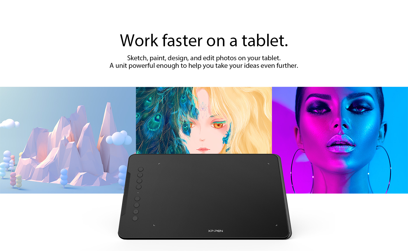 XPPen Deco01 V3 Graphics Drawing Tablet Pen Tablet Support Android Phone with 16384 Pressure ...