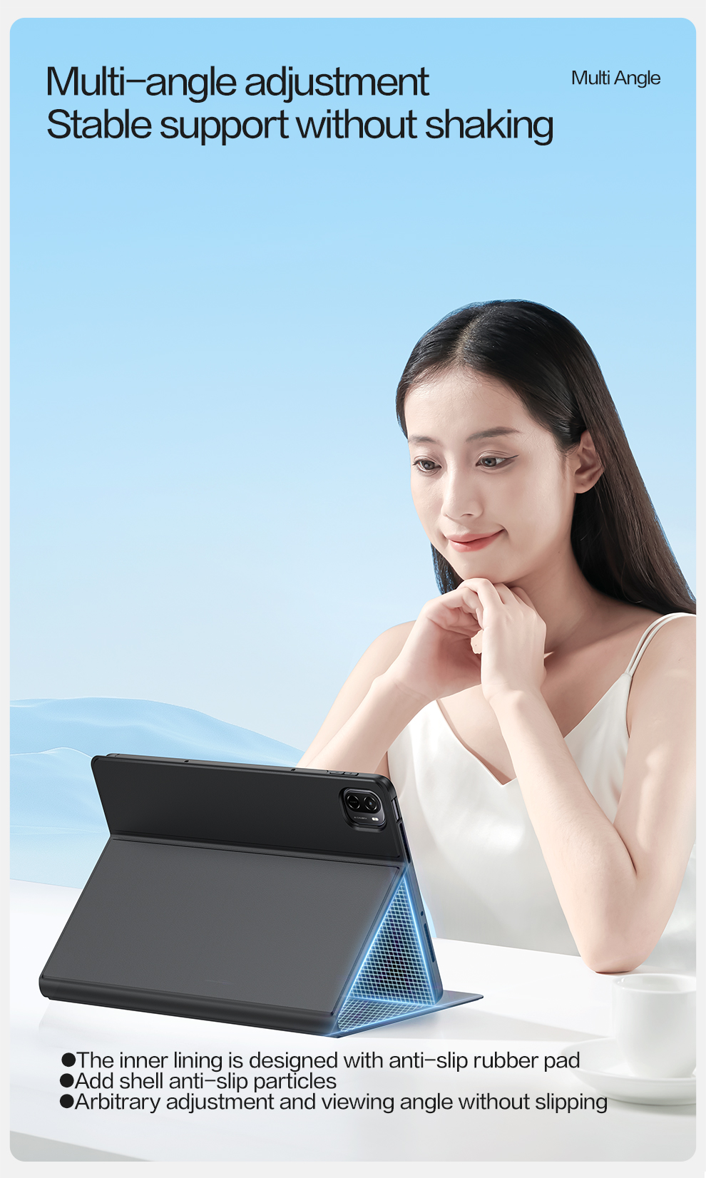 SmartDevil Book-Style Case For Xiaomi Pad 5/6 With Pen Slot Magnetic ...