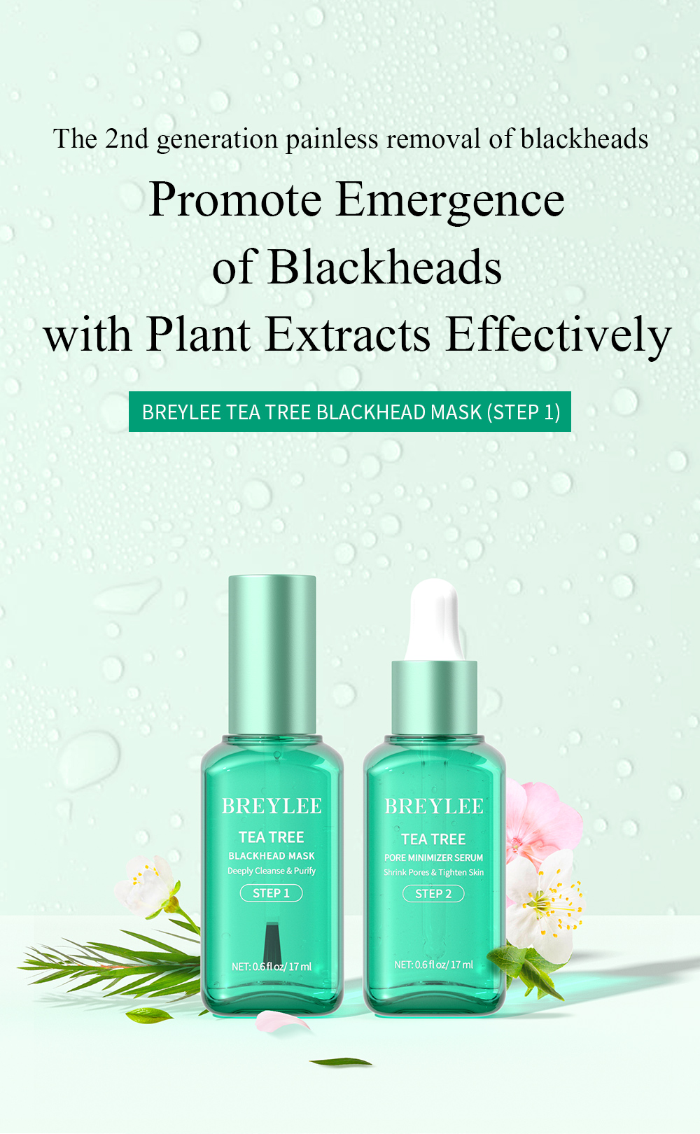 Breylee Blackhead Remover Blackhead Serum Nose Strip Mask Facial ...