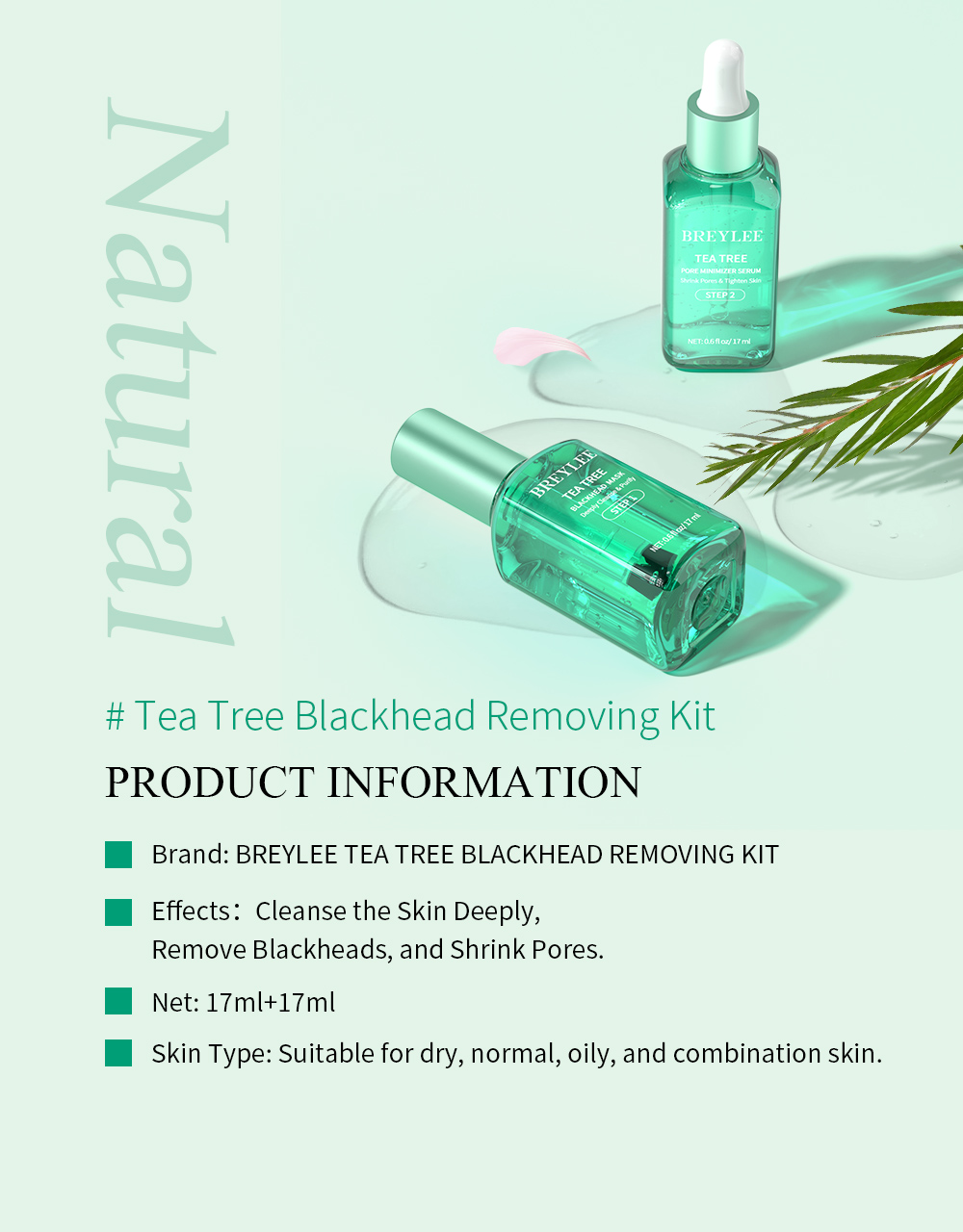 Breylee Blackhead Remover Blackhead Serum Nose Strip Mask Facial ...