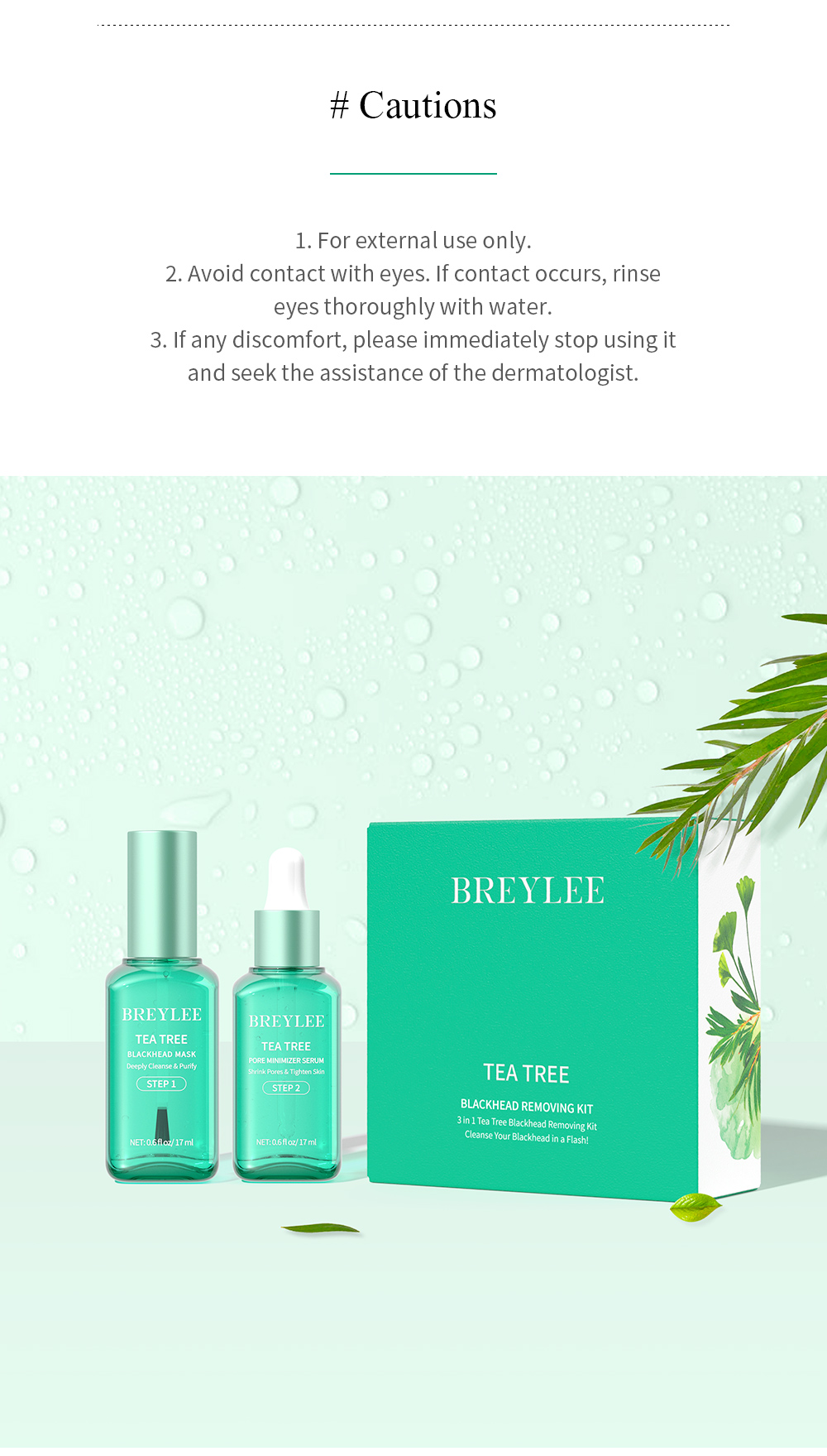 Breylee Blackhead Remover Blackhead Serum Nose Strip Mask Facial ...