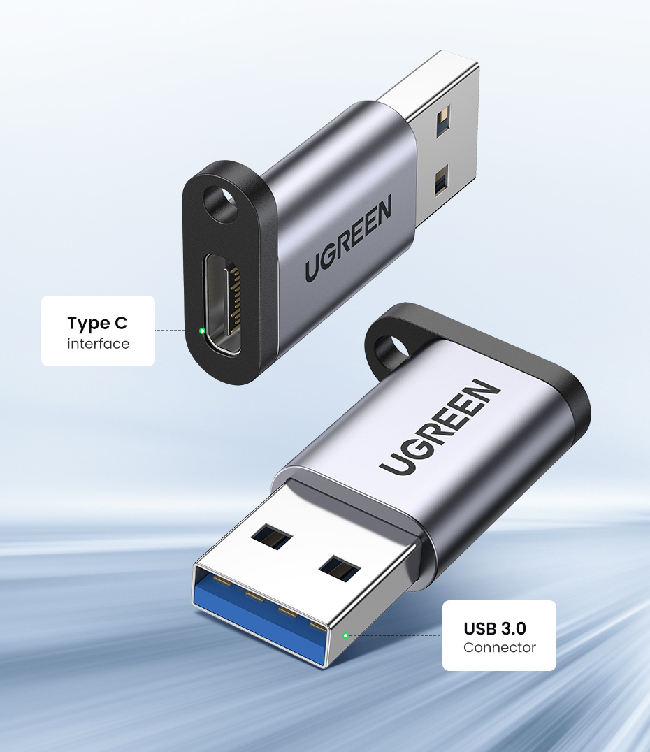 UGREEN USB C Adapter USB 3.0 2.0 Male to USB 3.1 Type C Female Type-C ...