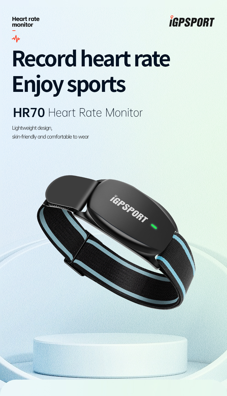 IGPSPORT HR70 Arm Heart Rate Monitor Cycling ANT+ Bluetooth IPX7 Waterproof Heart Rate Sensor ...
