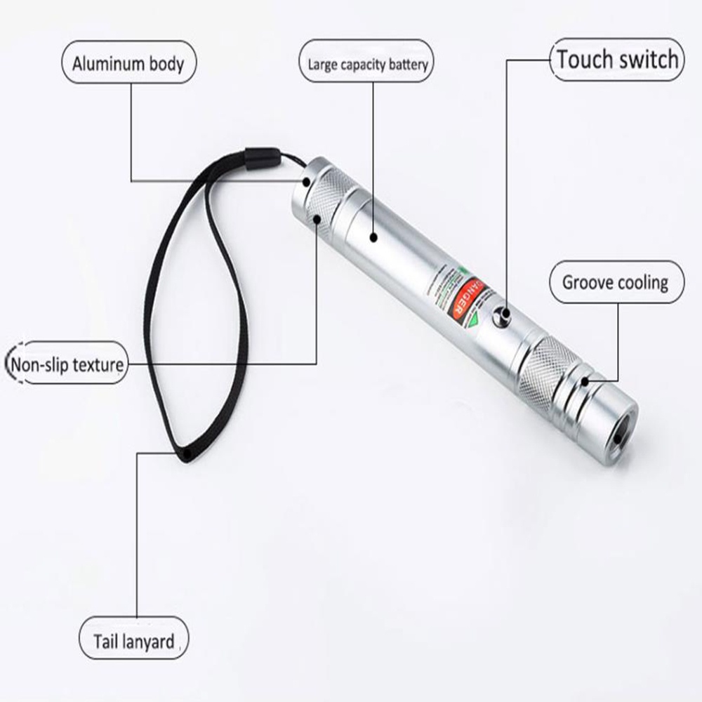USB Rechargeable GREEN LASER Pointers 532nm 10000m High Power Laser ...