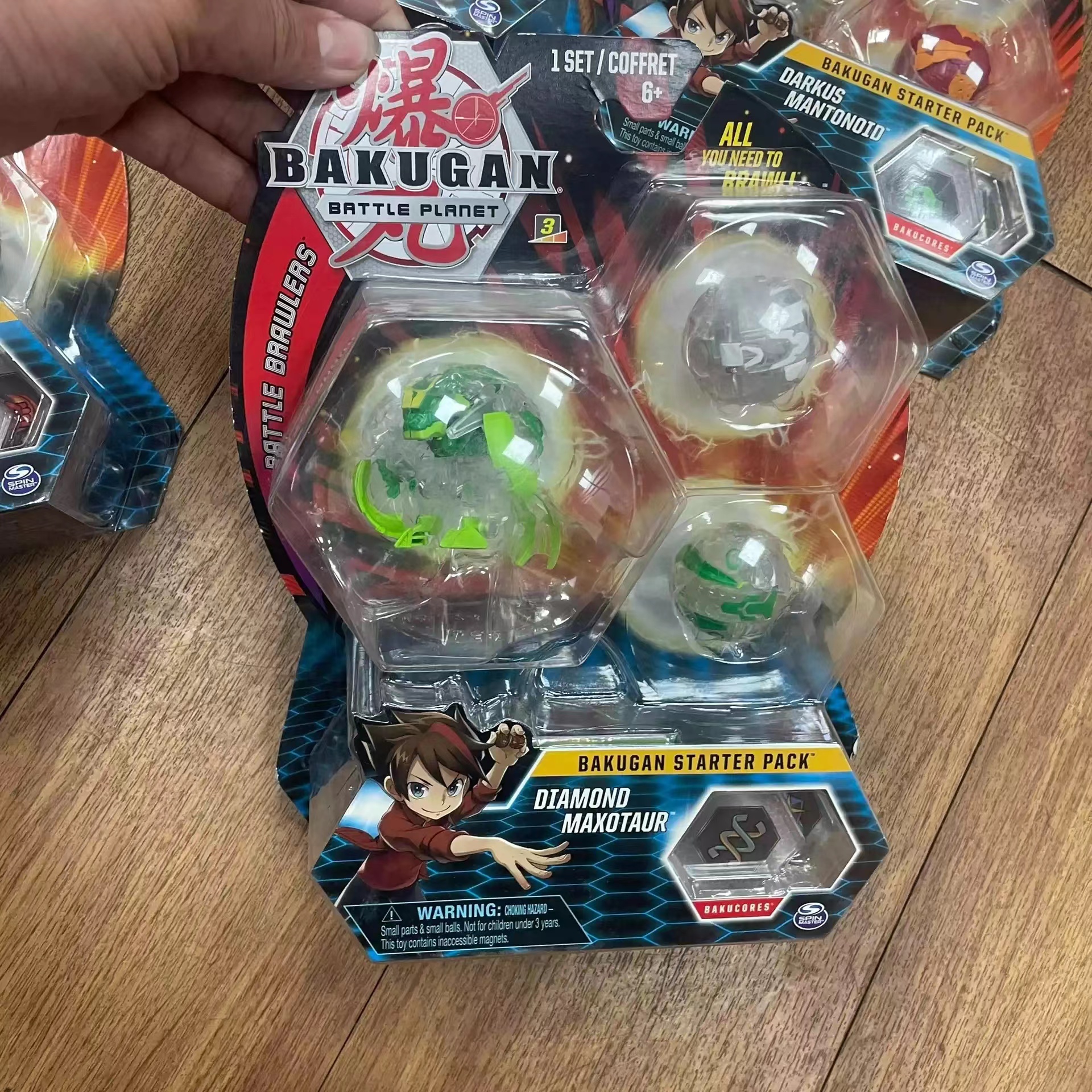 Bakugan Starter Pack 3-Pack Diamond Maxotaur Collectible Action Figures ...