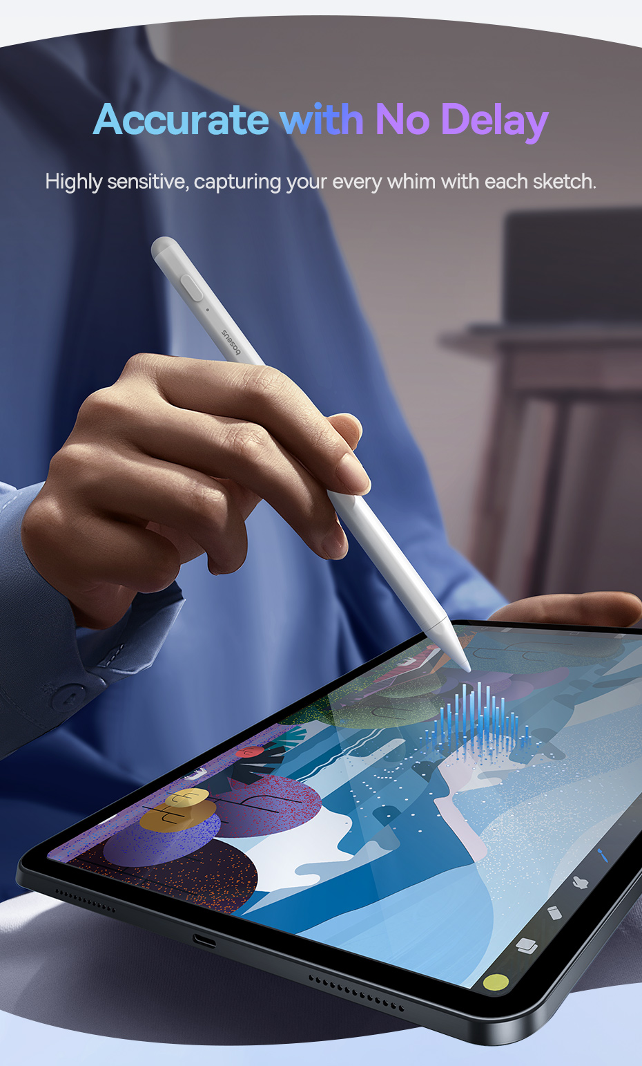 Baseus Stylus Pens for Pad Pencil 2nd Touch with Magnetic | Shopee ...