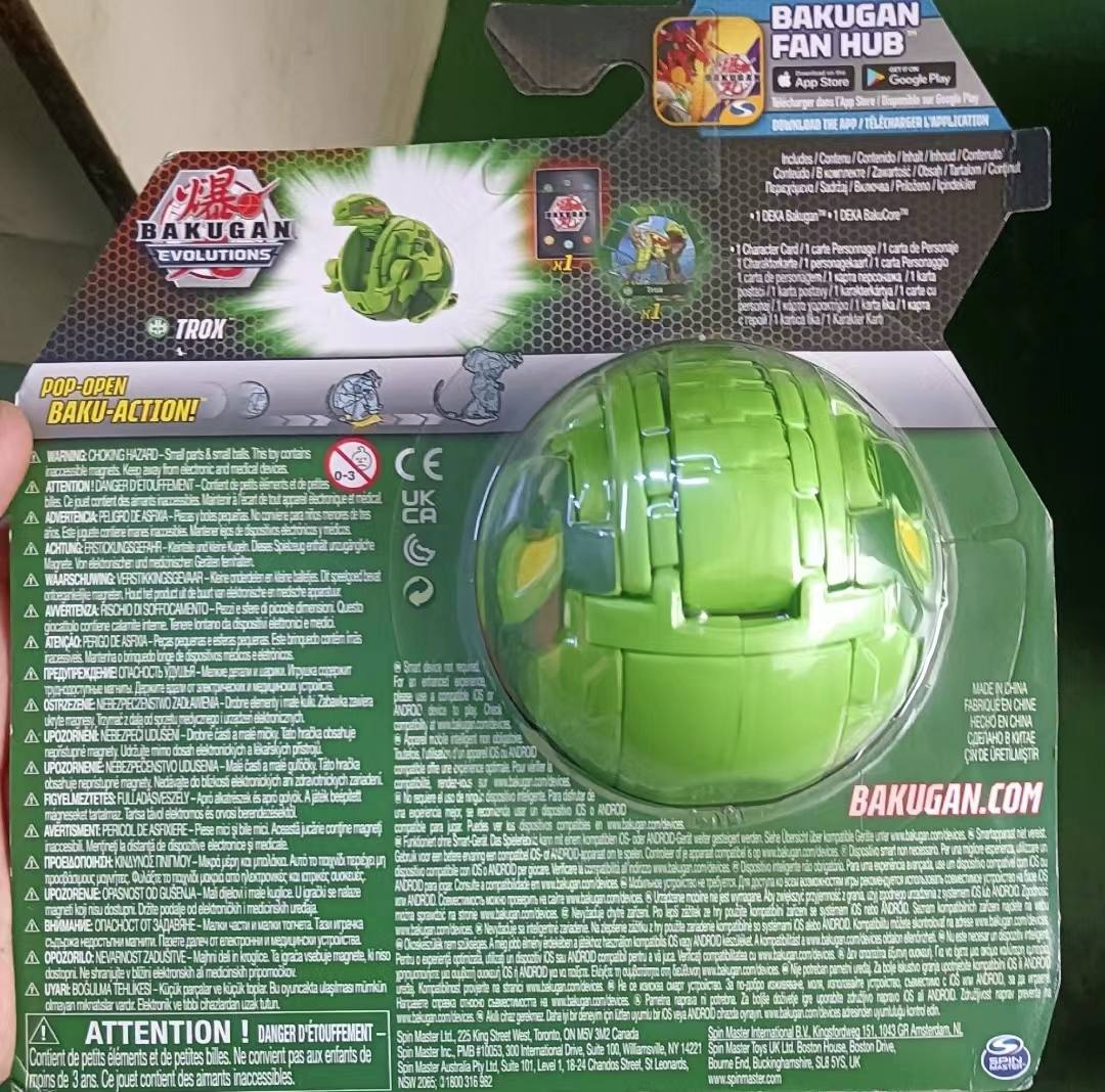 Bakugan Evolutions Deka - Trox (Green) Collectible Transforming Figure ...