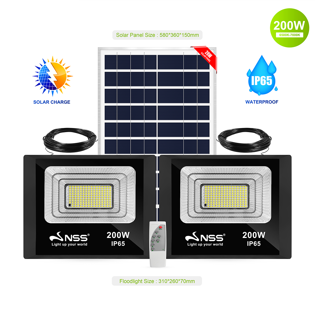 NSS Solar light waterproof LED solar flood light HP Solar Panel Solar ...