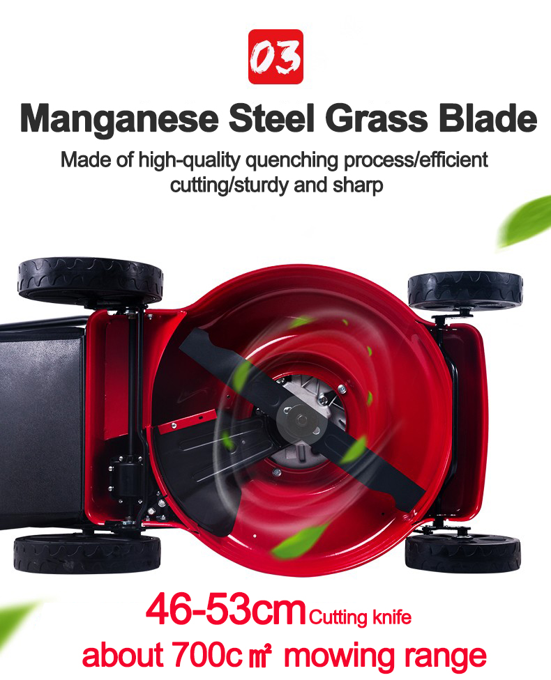 MIDOO Grass Trimmer 4-Stroke Gasoline Lawn Mower Heavy Duty Walk-behind ...