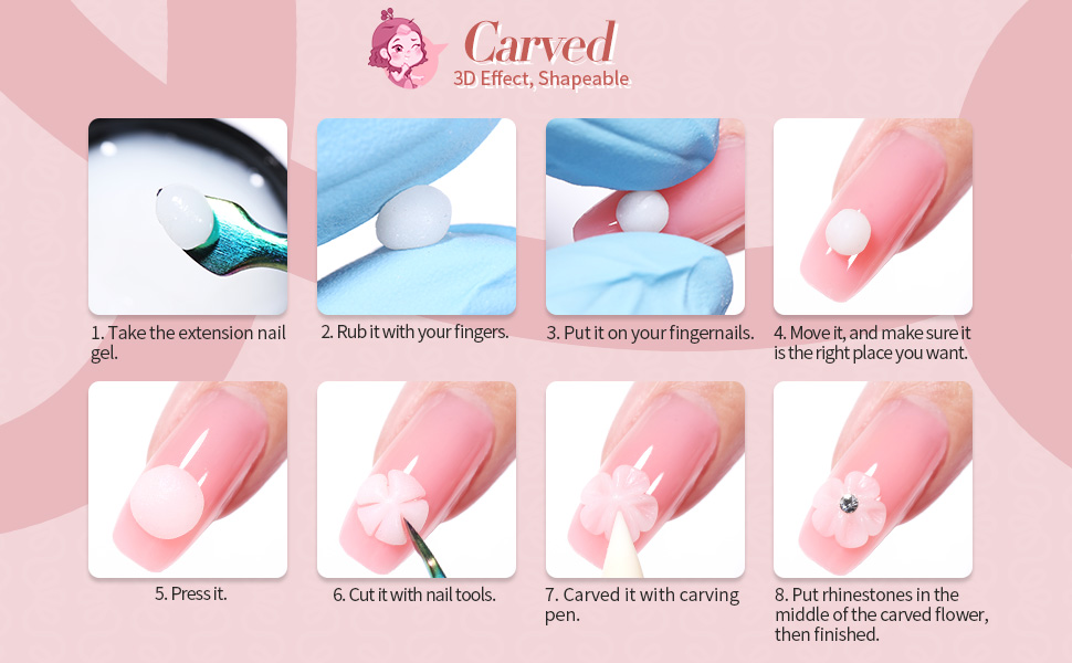BORN PRETTY Solid Builder Nail Gel Extension Gel Non Stick Hand ...