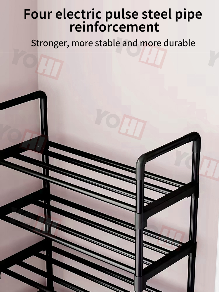 8 Layer Shoe Rack Simple Multi-layer Shoe Stand Stainless Steel ...