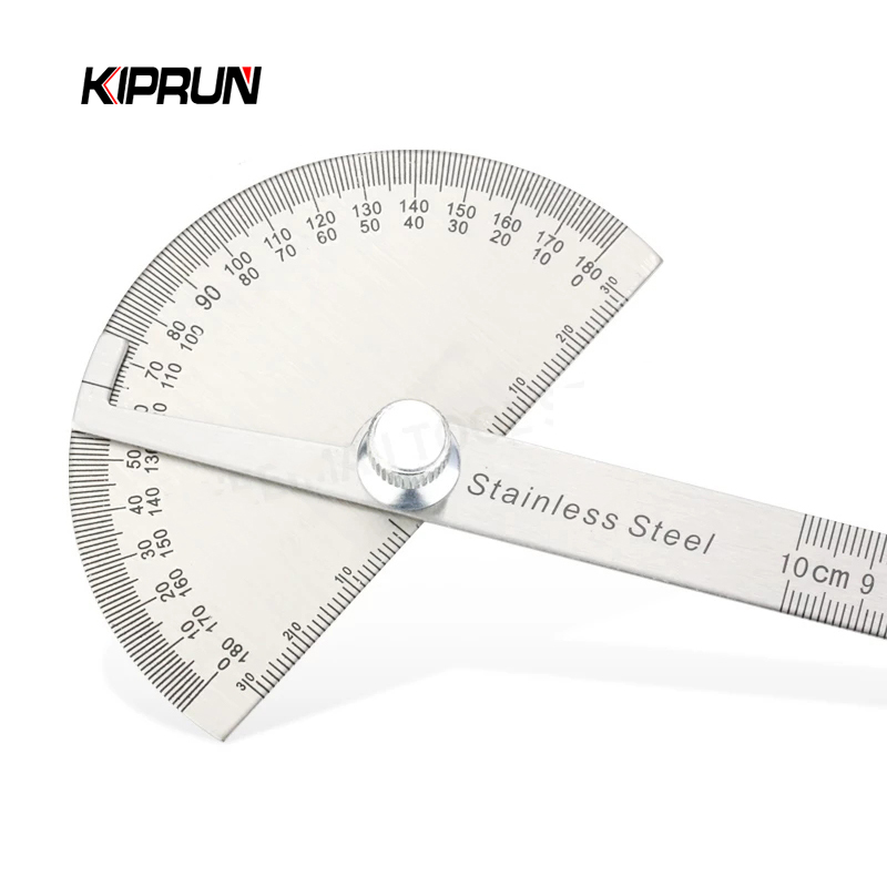 KIPRUN 180 Degree Protractor Metal Angle Finder Goniometer Angle Ruler ...
