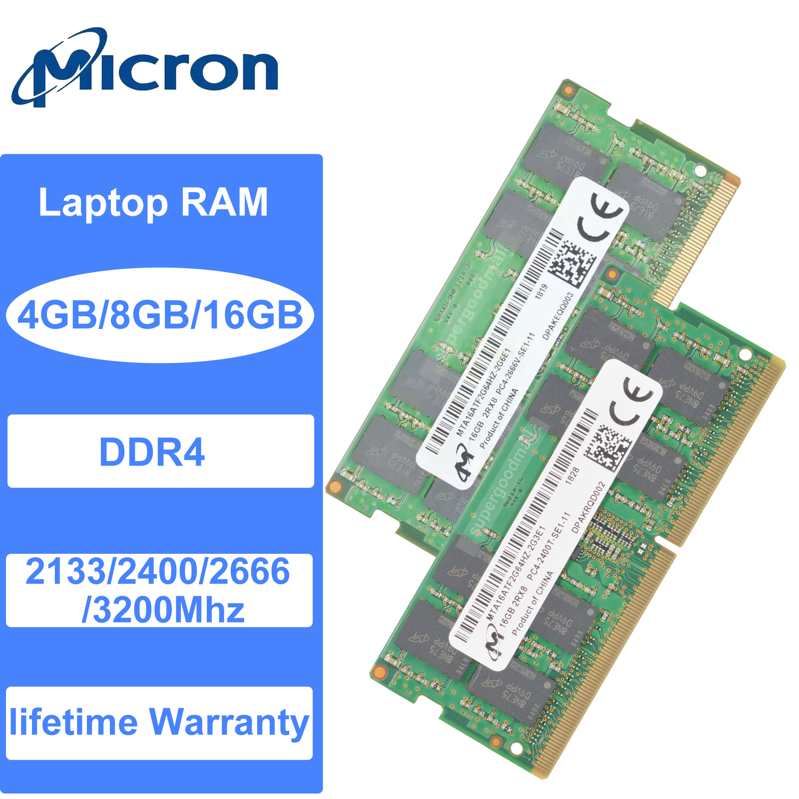 Micron 4GB 8GB 16GB DDR4 2400Mhz 2666Mhz 2133Mhz 3200MHz 1.2V 260Pin SODIMM Laptop Memory RAM ...