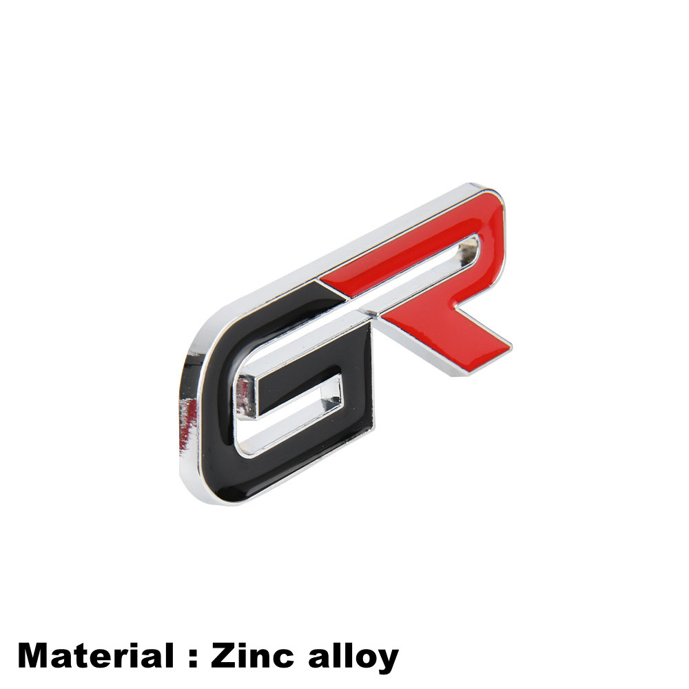 Car Front Hood Grille & Rear Trunk Stickers GR Sport Emblem Metal 3D ...