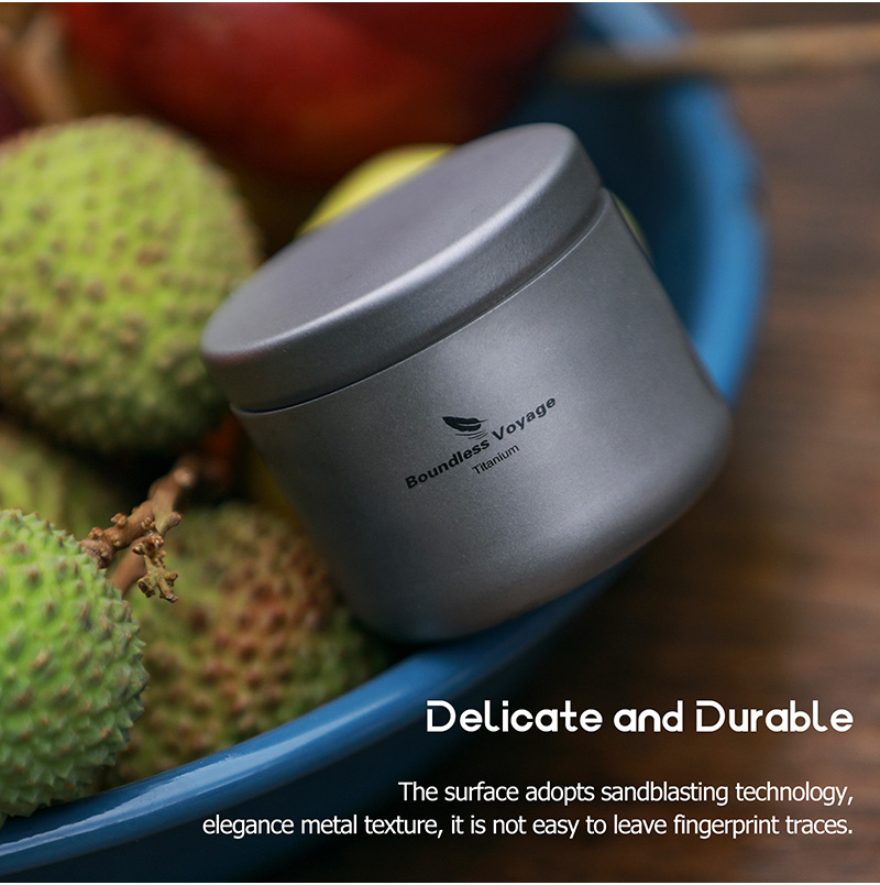 Boundless Voyage Titanium Tea Jar Mini Size Tea Canister Ultralight ...