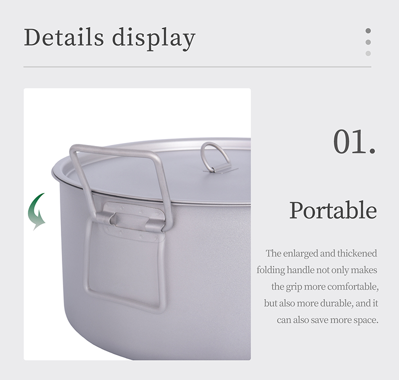 Boundless Voyage 2L 5L Titanium Big Capacity Soup Pot Stock Pot with ...