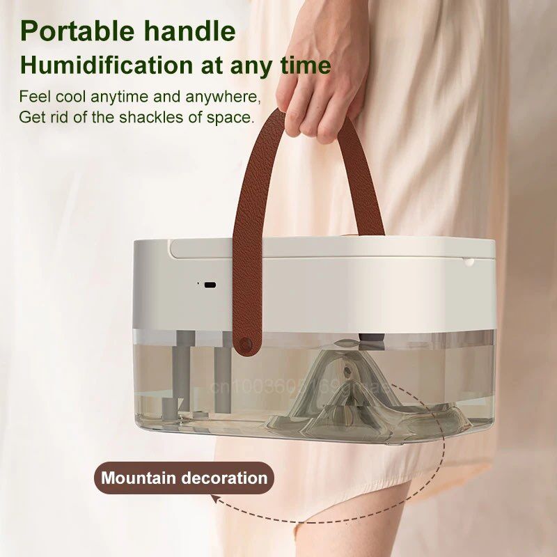 KEROMEE 2.5l Humidifier Fan Double Spray Portable Table Mini Usb Air ...