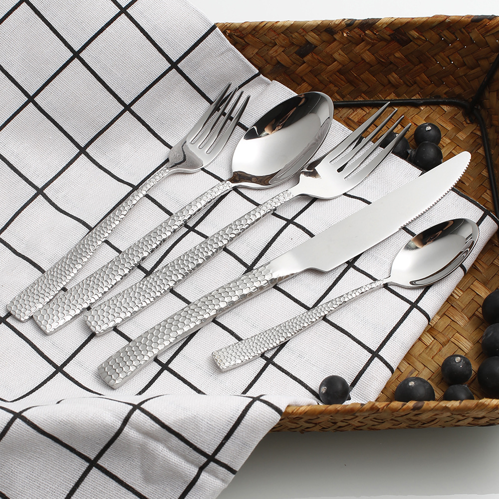 Home table dinner spoon and fork stainless steel utensils steak knife ...