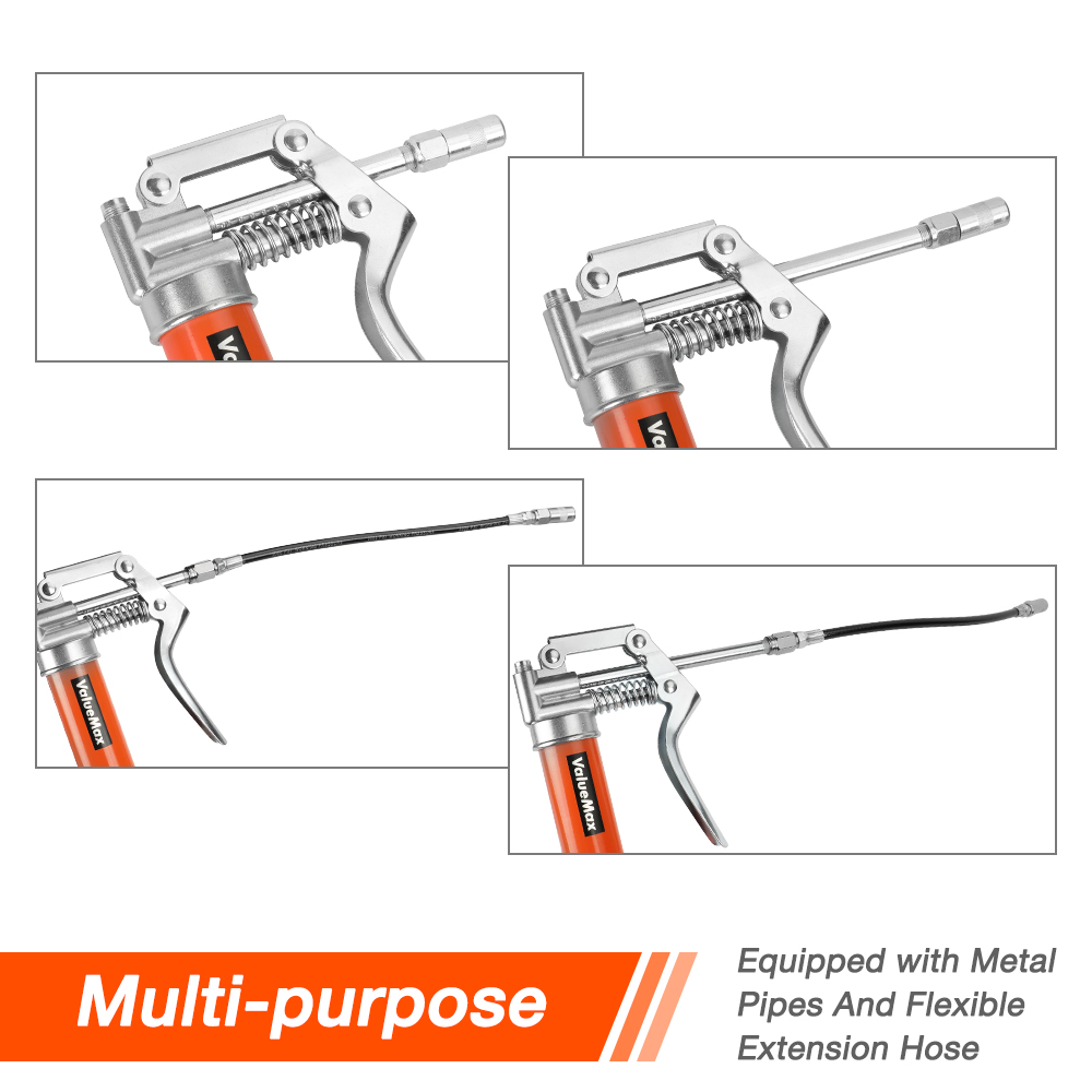 ValueMax Mini Grease Gun Kit (3000 PSI) with 3 OZ/100ML Grease 12 ...