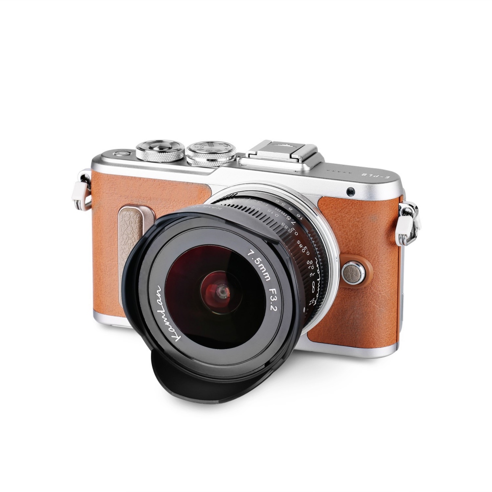 Kamlan 7.5mm F3.2 APS-C Wide-Angle Manual Focus Fixed Lens For M43 ...