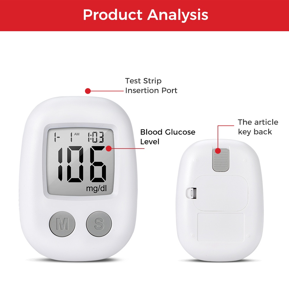 KH200 Glucometer Kit with Strips and Lancets Glucometer 3 In 1 ...
