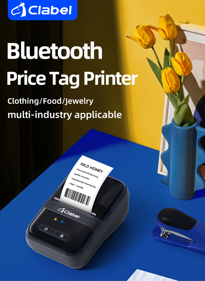 CLABEL 220B Label Maker Mini Label Printer Portable Food Price Tag ...