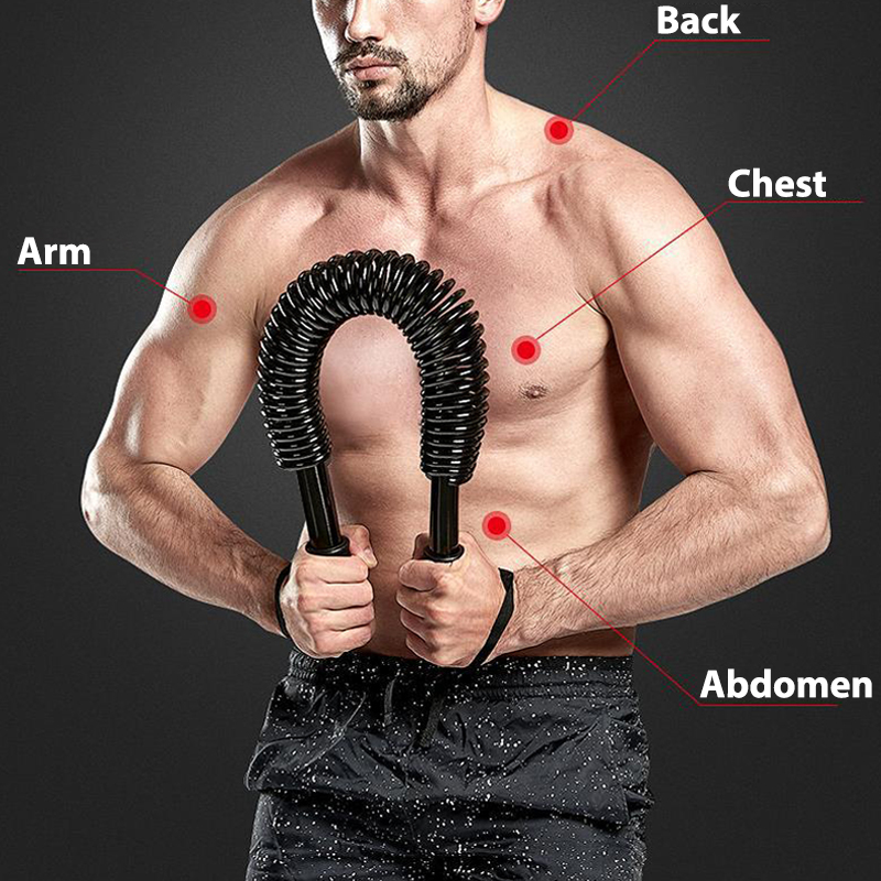 Spring Bar Resistance Bar Bend Bar Chest Arm Strength Training Fitness ...