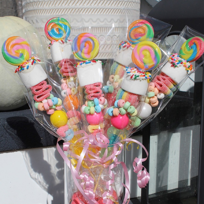 50pcs Rectangle Transparent Loot Bag With Twist Ties Christmas ...