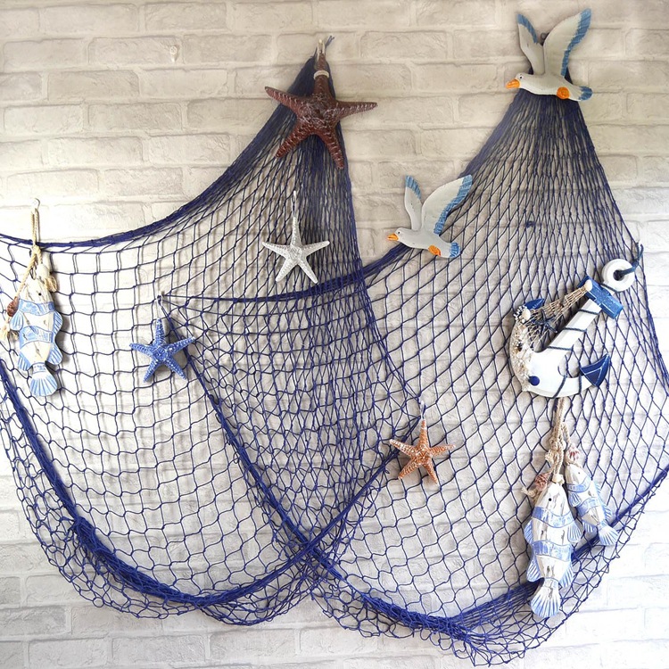 1 PC Mediterranean Decorative Nautical Fishing Net Beach Party Decor ...