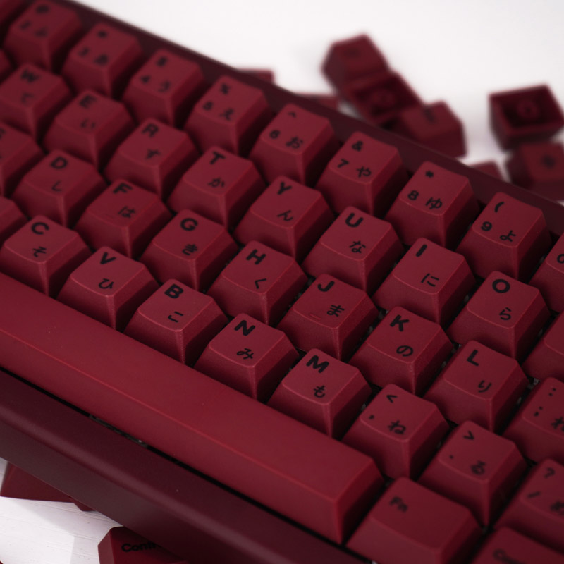 Minimalist red 140-key mechanical keyboard keycap PBT Dye sublimation cherry profile Japanese ...