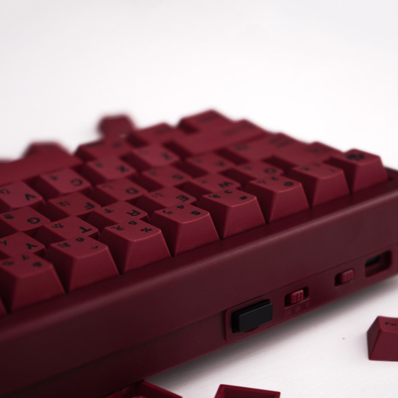 Minimalist red 140-key mechanical keyboard keycap PBT Dye sublimation cherry profile Japanese ...