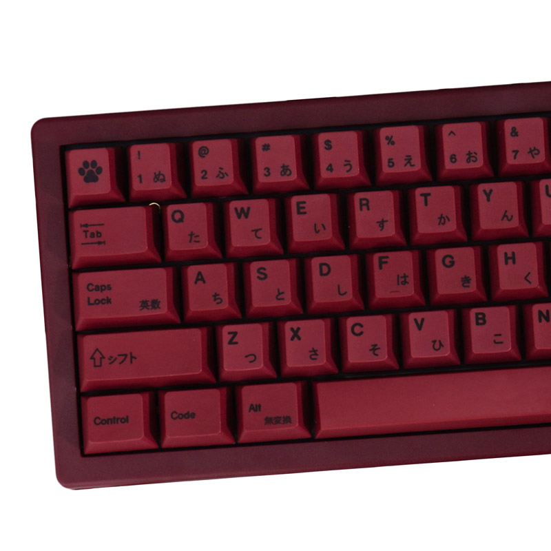 Minimalist red 140-key mechanical keyboard keycap PBT Dye sublimation cherry profile Japanese ...